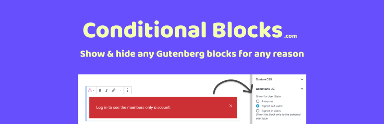 Conditional Blocks – Control any Gutenberg Block - WordPress Plugin | 2024