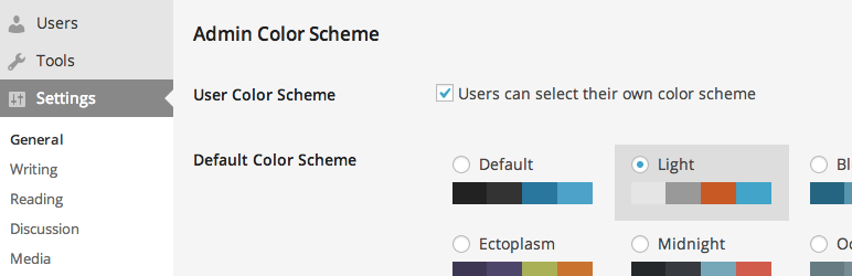 Default Admin Color Scheme – Installation - WordPress Plugin | 2024