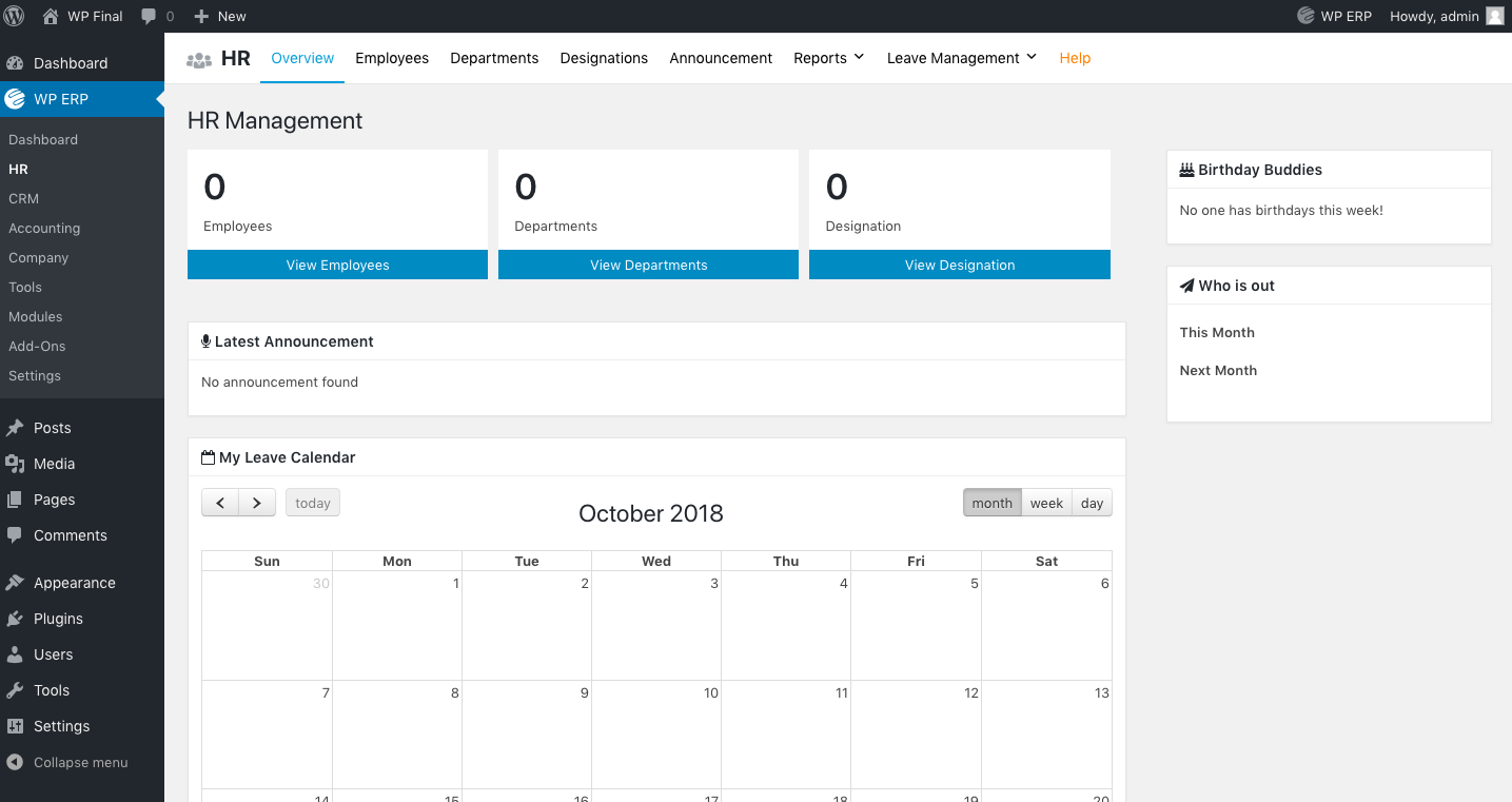 WP ERP – Complete WordPress Business Manager with HR, CRM & Accounting ...