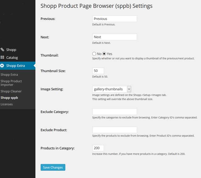 Shopp Product Page Browser – Screenshots - WordPress Plugin | 2025