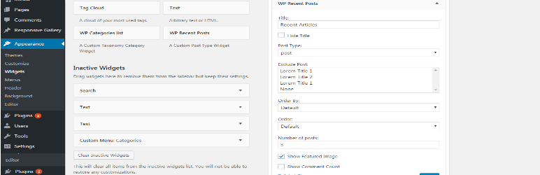 WP Posts Widget - WordPress Plugin | 2024